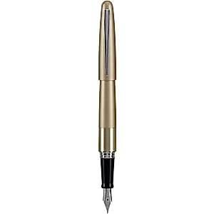 PILOT Metropolitan Collection Fountain Pen, Gold Barrel, Classic Design, Fine Nib, Black Ink (91112)