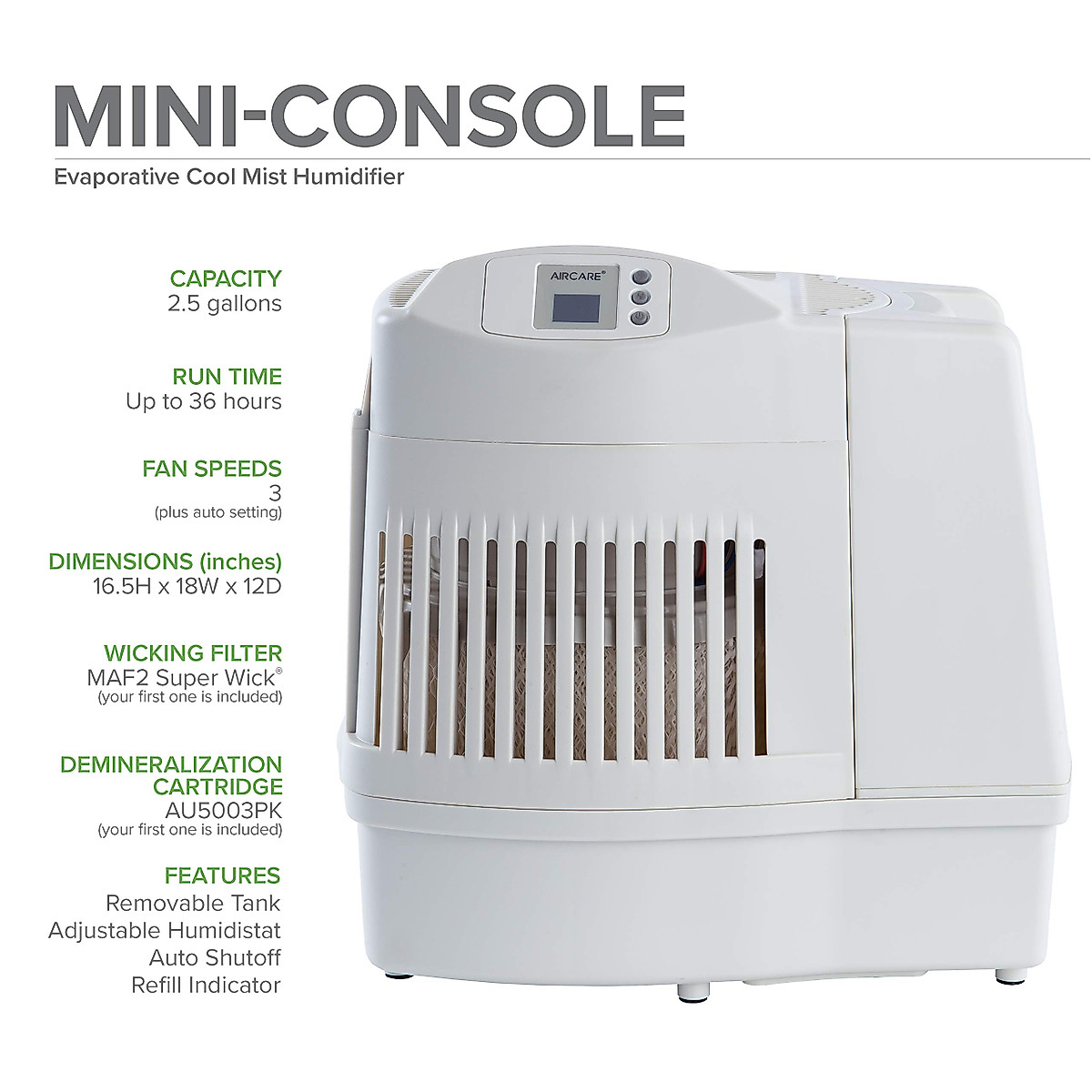 AIRCARE MA Whole-House Console-Style Evaporative Humidifier (Mini-Console)
