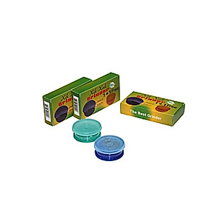 Xik Xak Plastic Grinders For Herbs | Build-In Storage With Lid | Pack of Two Units