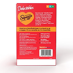 Delectables Squeeze Up Variety Pack, Creamy Squeezable Puree, Lickable Wet Cat Treats, Grain Free, No Added Fillers, No by-Products, No Added Preservatives, 0.5 Ounces Tube, 20 Tubes Total
