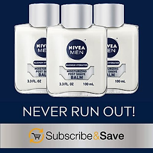 Nivea Men Maximum Hydration Post Shave Balm with Aloe Vera and Provitamin B5, 3 Pack of 3.3 Fl Oz Bottles