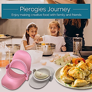 3.1in Dumpling Maker & 4.2in Empanada Maker Press Set Including 2* Press Molds, 2* Round Cutters, 2* Stuffing spoons K03A by CHIVIOR