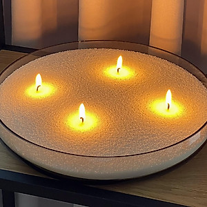 4.5kg/10 lb Pearled Candle Sand in Bulk Bucket +200 Wicks Included for Wedding Decor, Scent-Free Pearled White Wax, Non-Toxic Powder, Long-Lasting 600 Hours of Burning time, Ideal for Event Planners