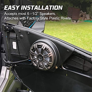 Kiwi Master Front Door Speaker Mount Panel Compatible with 2014-2023 Polaris RZR XP 1000 900 S Turbo Accessories 6.5 inch Speaker Pods Enclosure