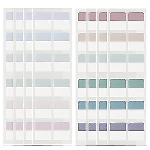 240 Pcs 1Inch Sticky Index Tabs, Colored Book Sticky Tabs for Notebooks, Repositionable Page Tabs for Notebooks File Classification,12 Colors(1 Inch)