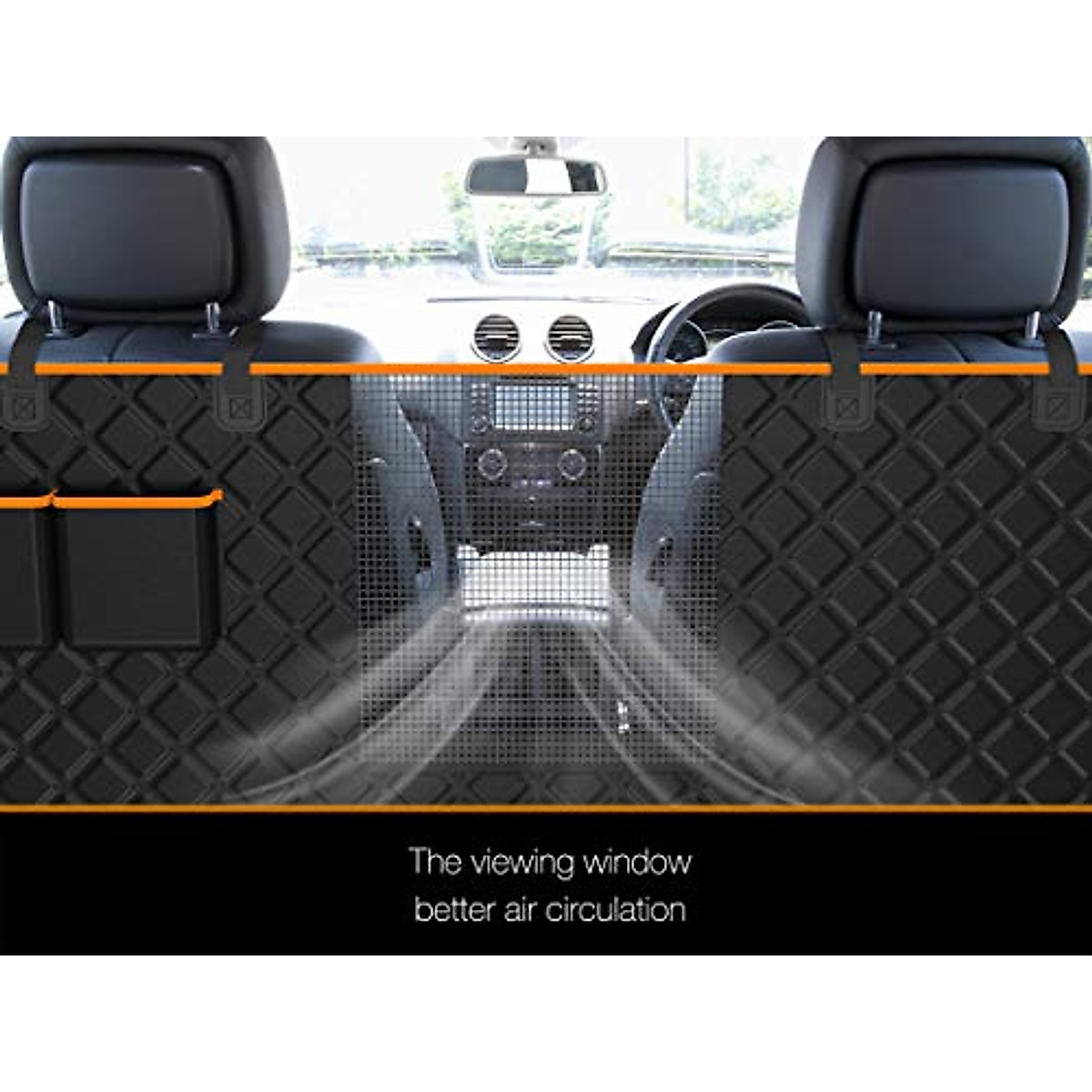 iBuddy XXL Dog Seat Cover for Trucks with Mesh Window Waterproof Dog Truck Hammock Durable Back Seat Cover for Full Size Pickup Trucks Machine Washable X-Large Truck Pet Seat Cover for Dodge Ram 1500