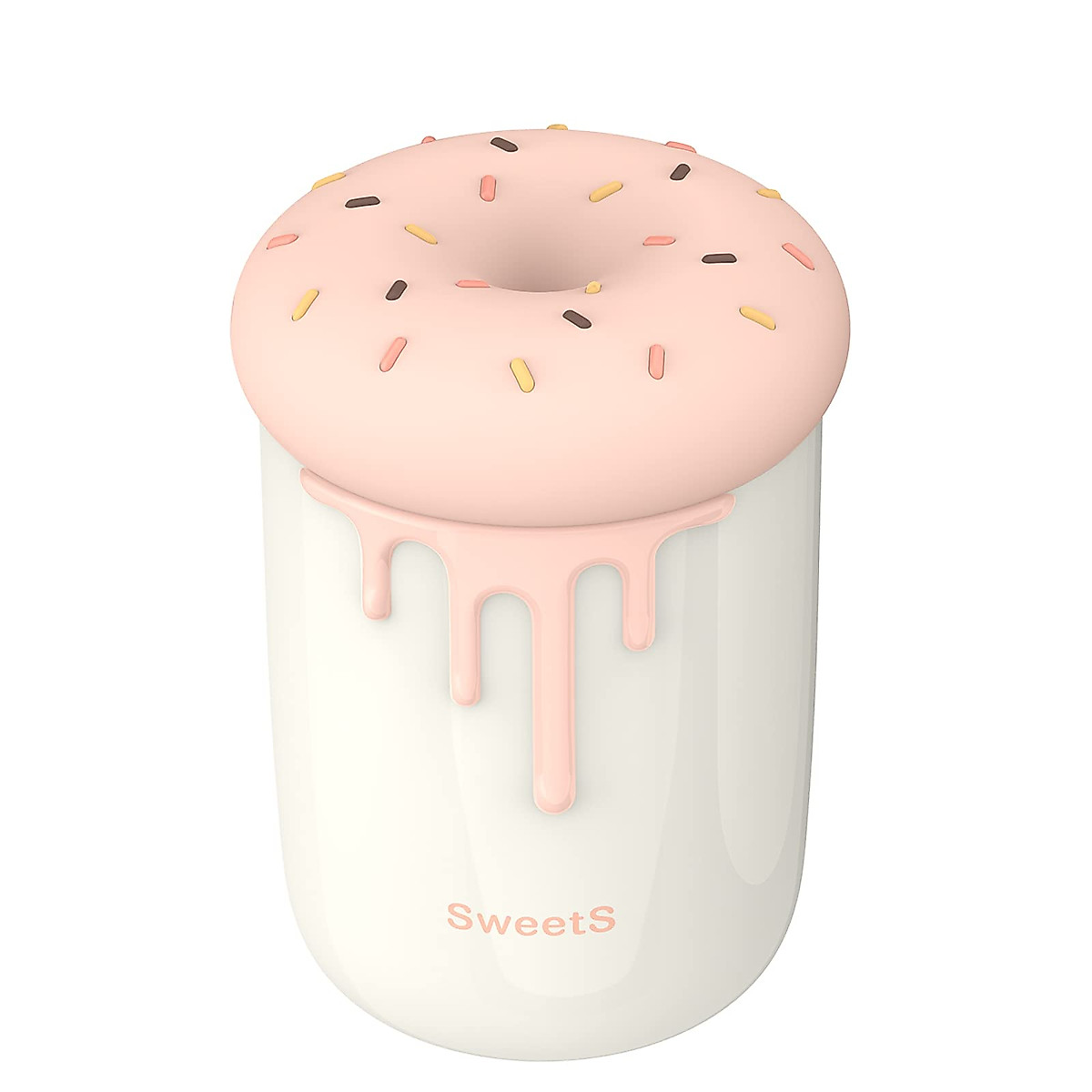 USB Cool Mist Mini Humidifier with Night Light,250ml Sweet Humidifier for Bedroom Home Room Office Car with Adjustable Mist Mode(Pink)