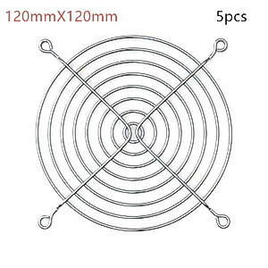 bnafes Metal Fan Guard Protective Grill Case 120mm 4.7" 5 Pcs for PC Ventilator