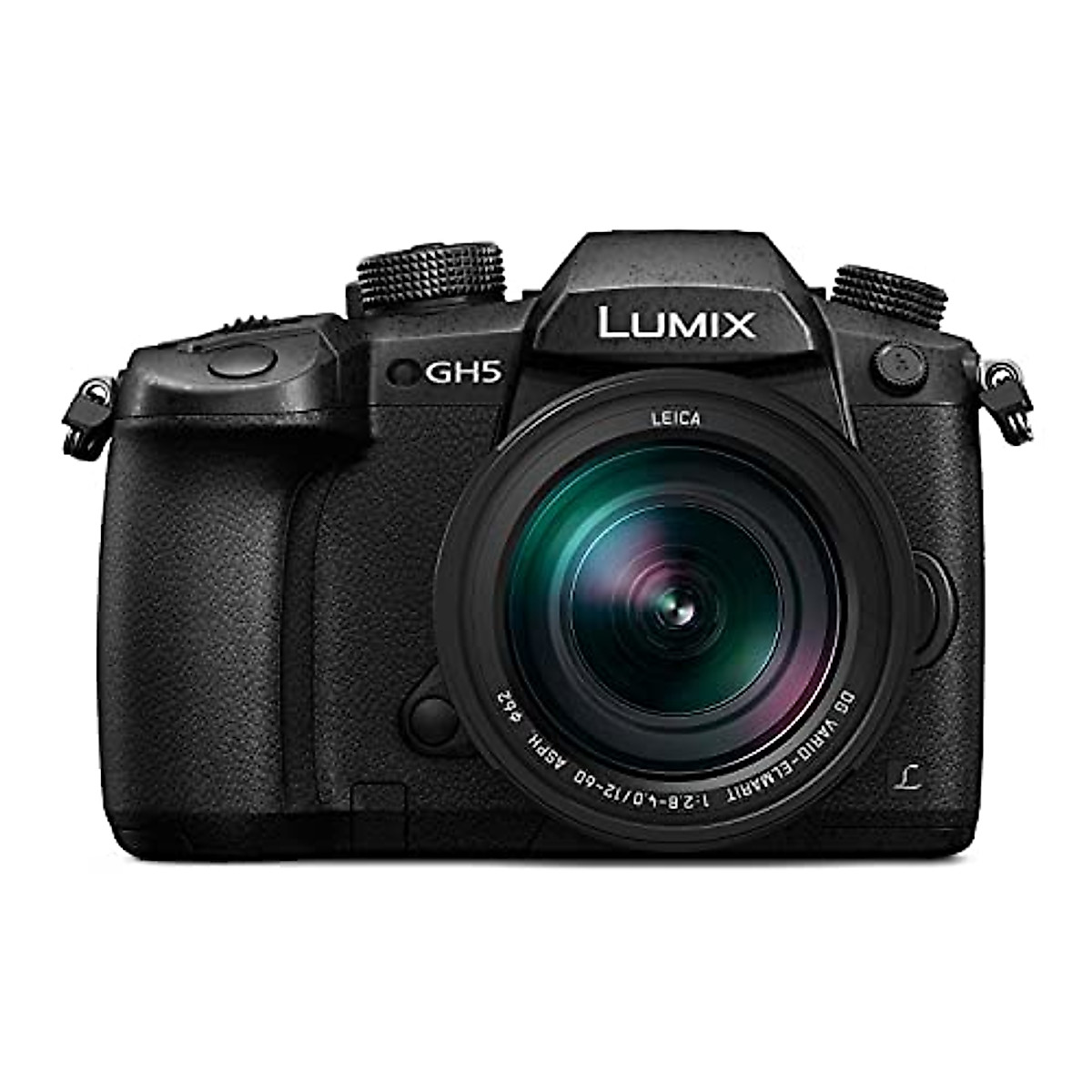 Panasonic LUMIX DC-GH5LK GH5 4K Mirrorless Camera with Leica DG 12-60mm Lens with Rode Microphones Wireless GO II Wireless Mic System and Accessory Bundle (5 Items)