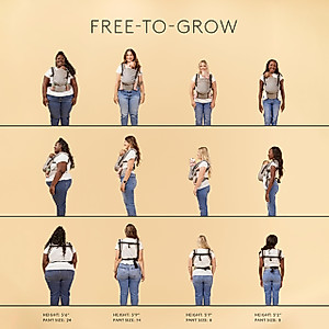 Baby Tula Discover Free-to-Grow Baby Carrier, Adjustable Newborn to Toddler Carrier, Ergonomic and Multiple Positions for 7 - 45 pounds, Black with Gray Stars