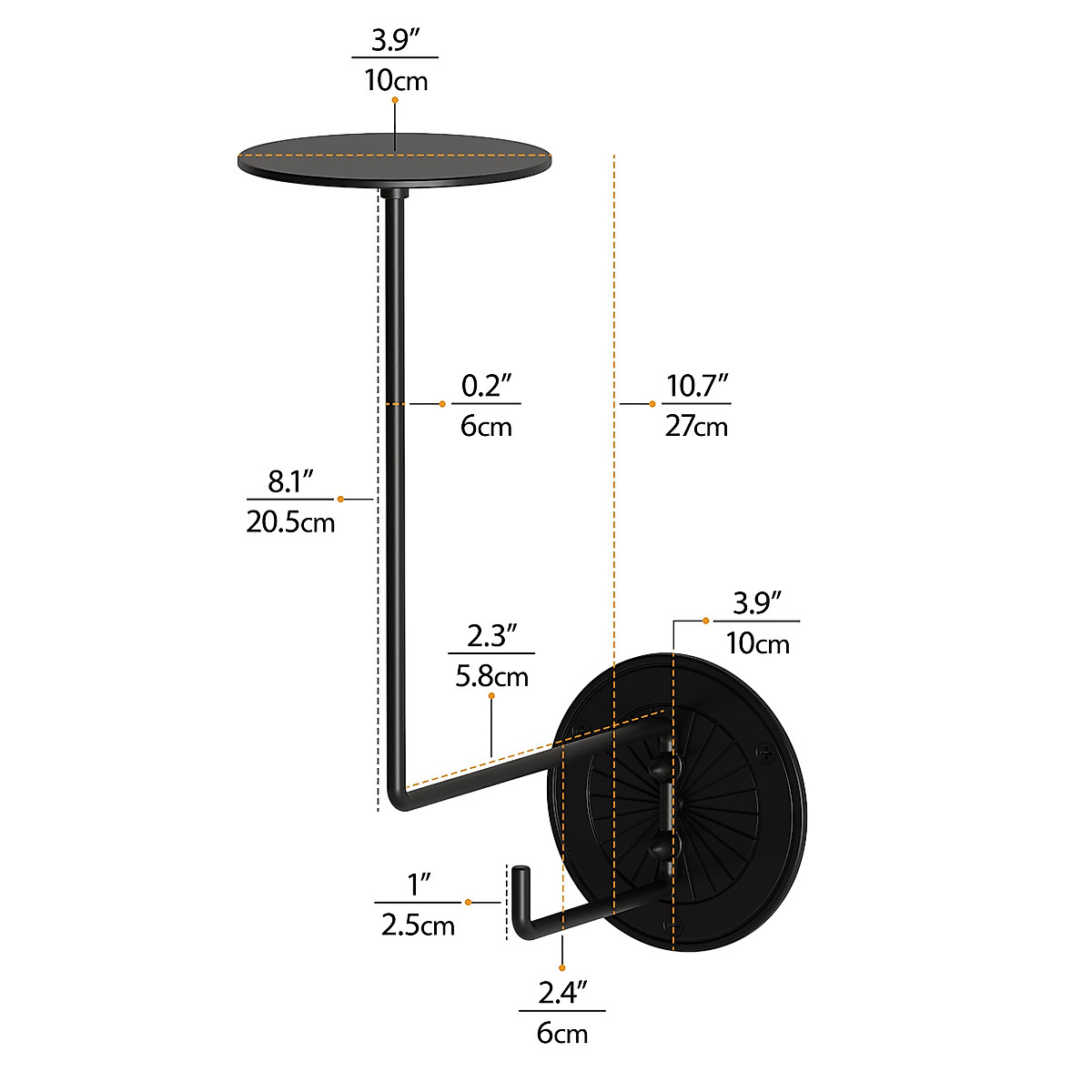 Wallniture Giro Helmet Holder Wall Mount, Bike Helmet Rack, Hooks for Hanging Motorcycle Accessories Metal, Black