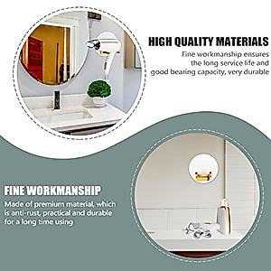 Cabilock Wall Mount Clothes Rack Hairdryer Holder Hair Dryer Holder, Hair Dryer Holder Hair Rack Hair Dryer Rack Wall Mounted Self- Hair Dryer Wall Holder Folding Bracket