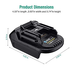 FirstPower Battery Adapter for Makita 18V Lithium-ion Power Tools,Convert Milwaukee 18V or Dewalt 20V Lithium-ion Battery to Makita 18V Lithium-ion Battery
