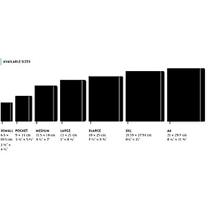 Moleskine Classic Notebook, Hard Cover, XXL (8.5" x 11") Ruled/Lined, Black, 192 Pages