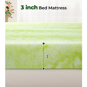 2024 New Twin Mattress Topper for Back Pain, 3 Inch Memory Foam Mattress Topper, Gel Cooling Mattress Topper, Slow-Rebound Foam Pad, Pressure Relieving Bed Topper Twin