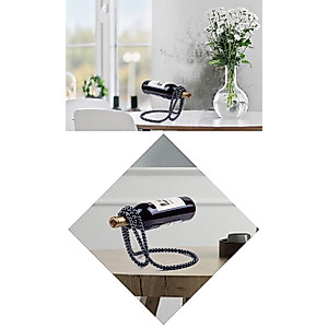 ONEYUAN Creative Pearl Necklace Wine Rack Luxury Magic Metal Resin Hanging Suspension Wine Bottle Holder Rack Home Desktop Decoration (Color : White)