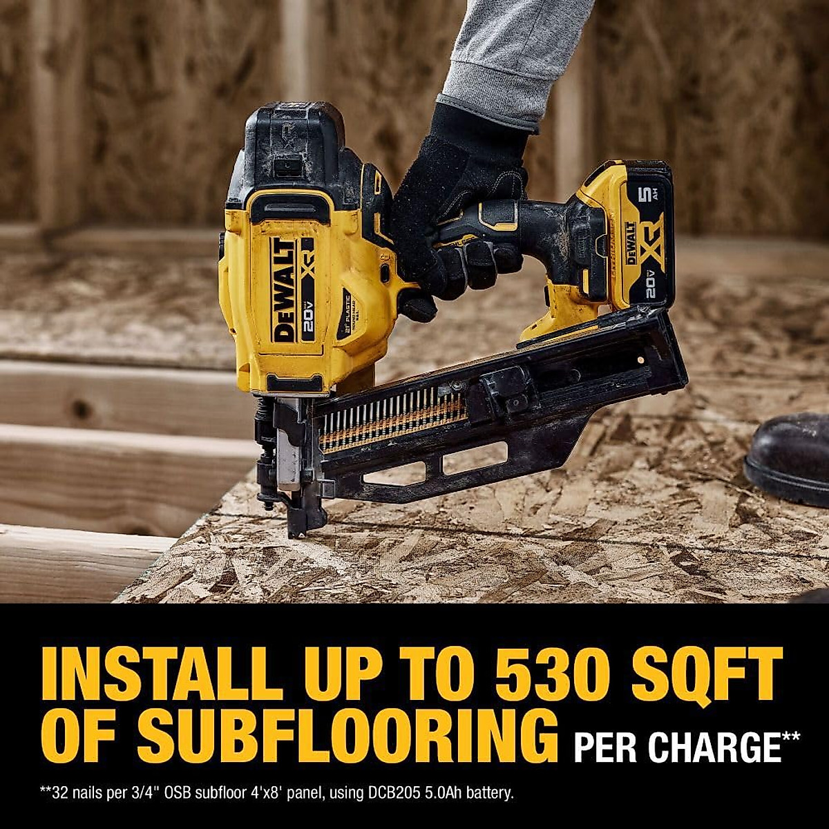 Dewalt DCN920P1 20V MAX Brushless 21-Degree Lithium-Ion Cordless Plastic Framing Nailer Kit (5 Ah)