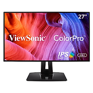 ViewSonic VP2768a 27-Inch IPS 1440p Monitor with Advanced Ergonomics, 90W USB C, RJ45, HDMI, Daisy Chain (Renewed)
