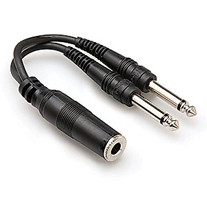 Hosa YPP-106 1/4" TSF to Dual 1/4" TS Y Cable