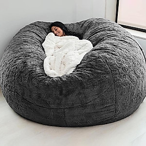 Sofa Bean Bag Useful Dust-Proof Extra Large Bean Bag Chair Cover Grey
