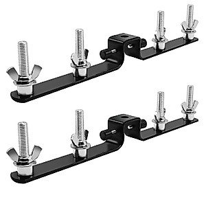 Julius Studio [2 Pack] 5-Crossbar Mount Backdrop Support, Dual & Triple Crossbar Connector Hardware for Multi Layer Backdrop Screens, Decorations, Photoshoot, Party, Birthday, Curtains, JSAG754