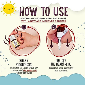 Mama Natural Baby Probiotic Drops (0.28 Fl Oz) | 4 Billion CFU Pediatrician-Tested Infant Probiotic Helps with Colic Relief for Newborns & Constipation Ease for Infants - Unflavored Baby Gas Drops