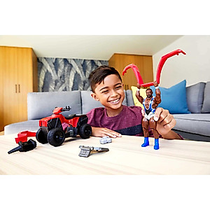 Mattel WWE Wrekkin' Slam & Spin ATV Vehicle & Action Figure Playset with Toy 4-Wheeler & Big E 6-inch Collectible, Launching Action & Breakaway Parts