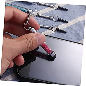 Hemobllo Mini Stylus Pen - 8 Pcs Crystal Capacitive Stylus Universal Touch Screen Pen Portable Stylus Pens with 3.5mm Jack Stylus for Smartphones Tablets Touch Screens (Random Color)