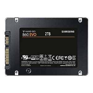Samsung 860 EVO MZ-76E2T0E 2 TB Solid State Drive - SATA (SATA/600) - 2.5" Drive - Internal - 550 MB/s Maximum Read Transfer Rate - 520 MB/s Maximum Write Transfer Rate - 256-bit Encryption Standard
