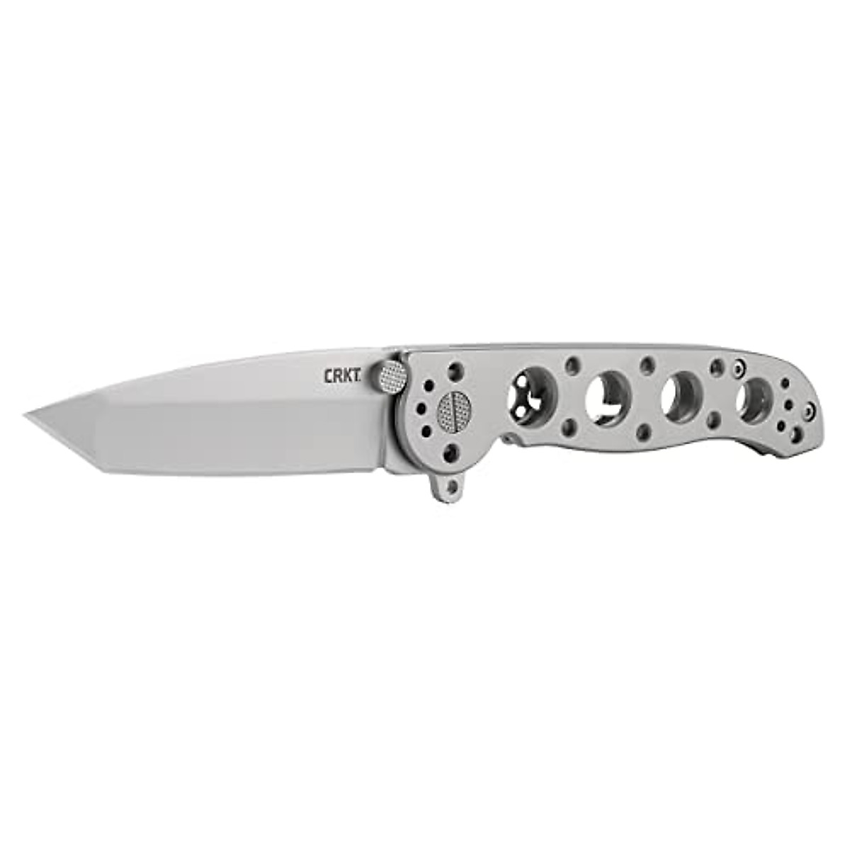 CRKT M16-02SS EDC Folding Pocket Knife: Sandvik Steel 4-Position Pocket Clip Bead Blast Blade/Stainless Steel Handle/M16-02SS