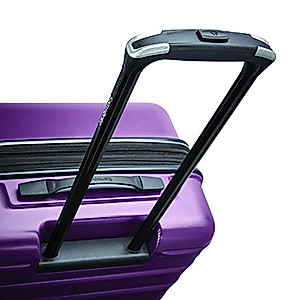 Samsonite Omni 2 Hardside Expandable Luggage with Spinner Wheels, Checked-Medium 24-Inch, Purple