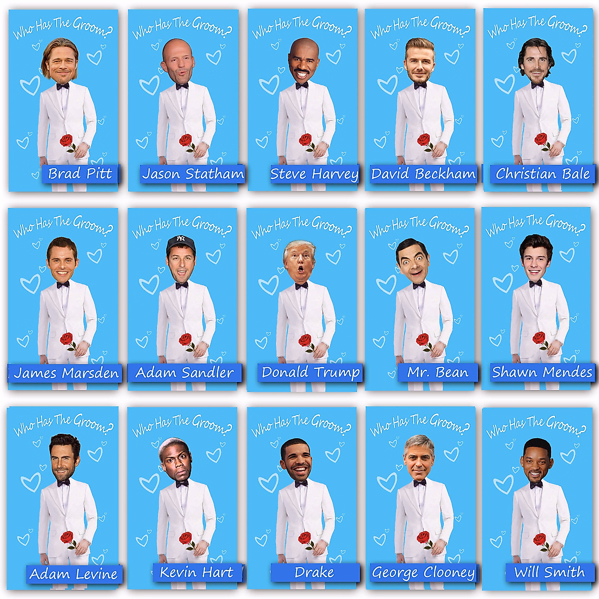 ukebobo Bridal Shower Games - Scratch Off Bridal Shower Game.Funny Bachelorette Party Games - Who Has The Groom - 33 Sheets Blue