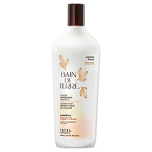 Bain de Terre Passion Flower Color Preserving Shampoo, for Vibrant Color & Protection from Fading, with Argan & Monoi Oils, Paraben-free, Vegan, 13.5 Fl Oz
