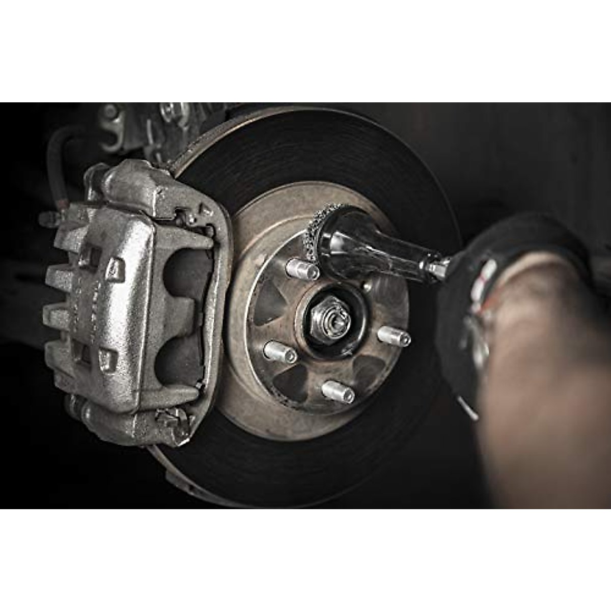 Steelman Hub and Rotor Polishing Kit with Storage Case, Nylon Pads, Fits 3/8 and 1/2-inch Drills, 1/2-inch Impact Wrenches, and Includes a 3/8-inch Adapter for Low-Speed Tire Buffer
