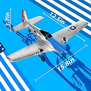 28℃ Remote Control Airplanes, 2.4Ghz 2CH RC Plane Toy Gift for Kids & Adults, Remote Control Plane for Beginners with Gyro Stabilization System (Blue)
