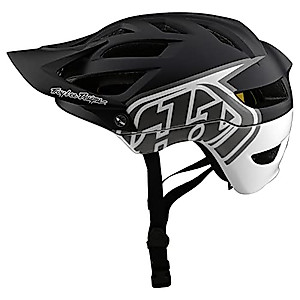 Troy Lee Designs Adult | Trail | All Mountain | Bicycle A1 MIPS Classic Helmet - (Black/White, X-Large/2X-Large)