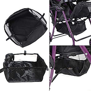 Stroller Organizer Under Baby Stroller Storage Basket Pram Waterproof Netting Underseat Basket Mesh for Stroller Storage Organizer Bag Accessories, 11.8x11.8x3.9inch
