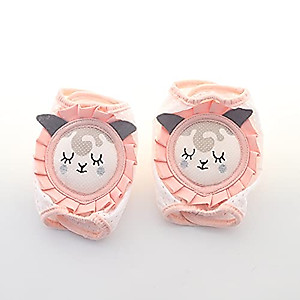 Axnhbubu 2Pairs Baby Knee pads for Crawling for Toddlers.Anti-Slip Adjustable Knee Pads Leg Warmers,Soft Protector with elastic sponge for Toddlers, Infants, Boys, Girls, Kids (Baby girls(pink))