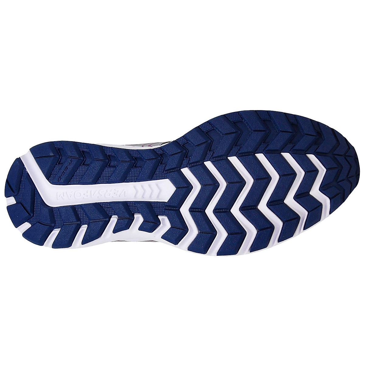 Saucony Women's VERSAFOAM Cohesion 12 Grey/Navy/Purple Road Running Shoe 8 Medium US