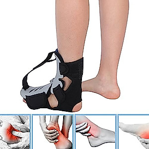 Plantar Fasciitis Night Splint, Breathable Plantar Fasciitis Relief Night Splints, Adjustable Foot Drop Splint For Plantar Fasciitis Foot Drop Achilles Tendonitis Support