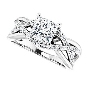 JEWELERYIUM 1 CT Princess Cut Colorless Moissanite Engagement Ring, Wedding/Bridal Ring Set, Solitaire Halo Style, Solid Sterling Silver Vintage Antique Anniversary Promise Ring Gifts for Her (7)