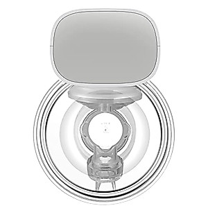 Wearable Breast Pump Hands Free, SINLEISI Portable Double Electric Breast Pump, Quiet Pain Free Strong Breastfeeding Pump Strong Suction with 2 Mode & 5 Levels, 24mm (2PCS) (Grey)
