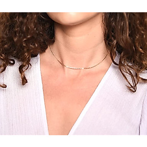 Jewelry Affairs 14k Yellow Real Gold Mariner Link Chain Necklace, 1.2mm, 18"