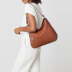 Women Large Tote Bag PU Leather Handbags Fashion Hobo Shoulder Purse with Wallet（Brown）