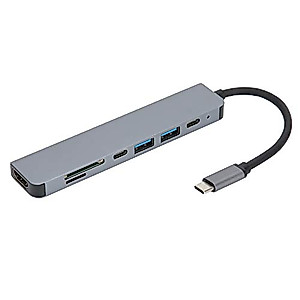 High Resolution Type‑C Hub Docking Station Easy to Carry Plug and Play Multifunction for PC