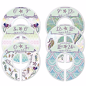 Mumsy Goose Nursery Closet Dividers Closet Organizers Baby Girl Clothes Dividers Mermaid
