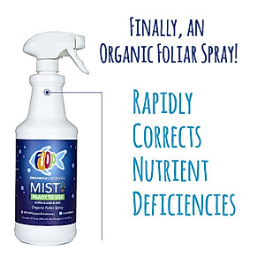 FOOP Mist - Organic Foliar Spray Made from Fish Manure (with Fresh Minty Scent) | Corrects & Prevents Plant Nutrient Deficiencies | Ready to Use, No Mixing Required (32oz)