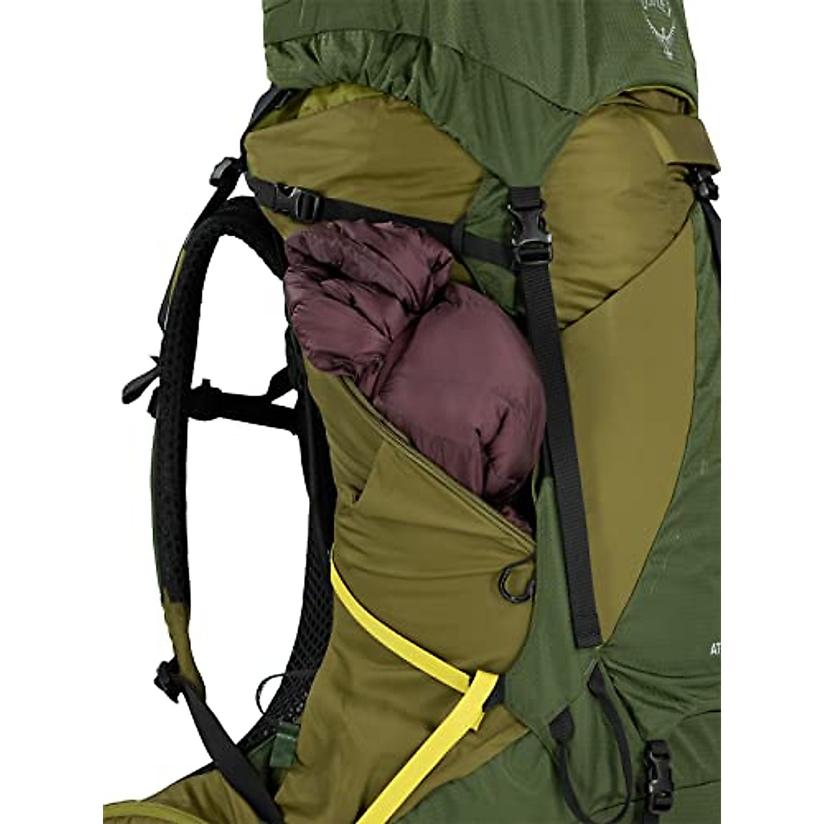 Osprey Atmos AG LT 50L Men's Backpacking Backpack, Night Shift/Scoria Blue, S/M