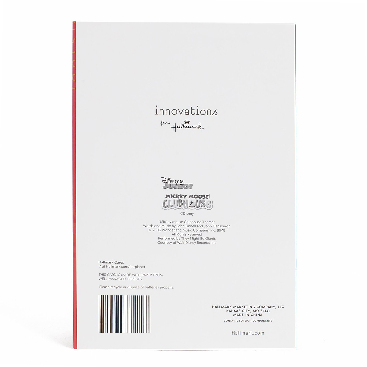 Hallmark Birthday Card for Kids with Sound (Plays Mickey Mouse Clubhouse Theme)