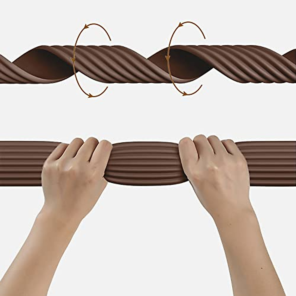 CUTE CUTE JUMP Baby Proofing Edge Guards 12.5ft Edge Protectors for Baby, Extra-Wide Baby Proof Corners and Edges, 3M Glue Pre-Taped, for Table, Desk(Coffee Brown)